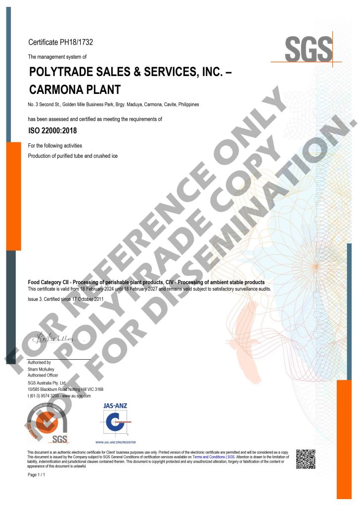 Certificates – Polytrade Sales & Services, Inc.